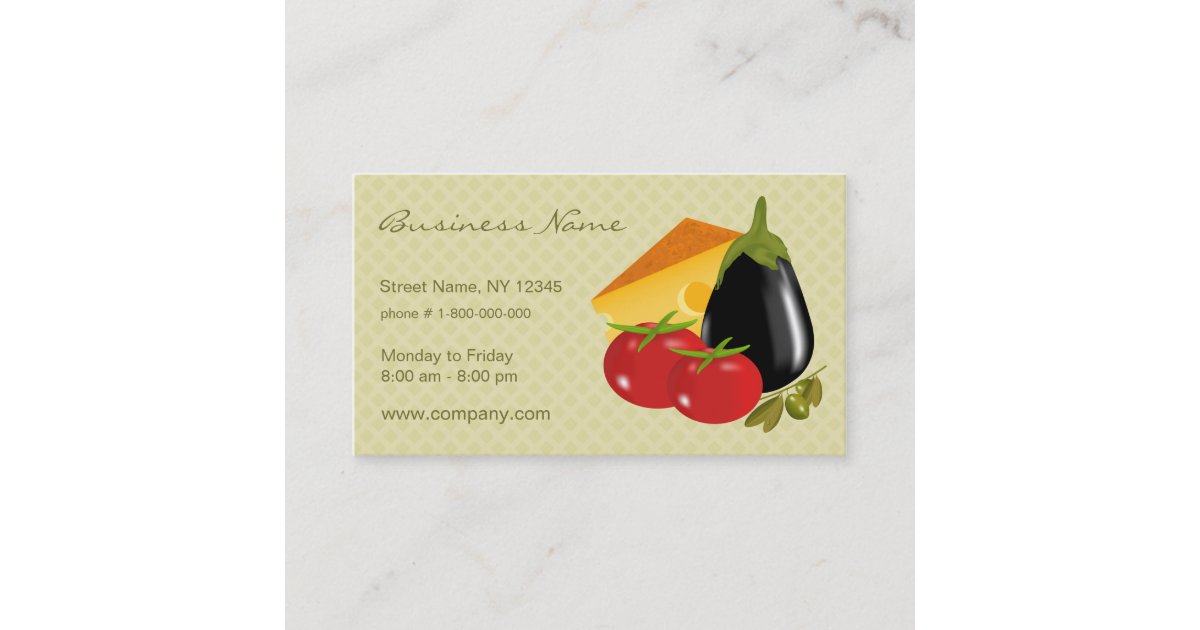 Food Store Business Card | Zazzle