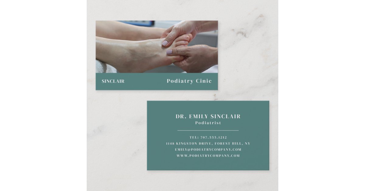 Foot Exam Portrait, Podiatry Clinic, Podiatrist Business Card | Zazzle