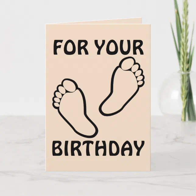 FOOT MASSAGE BIRTHDAY CARD | Zazzle