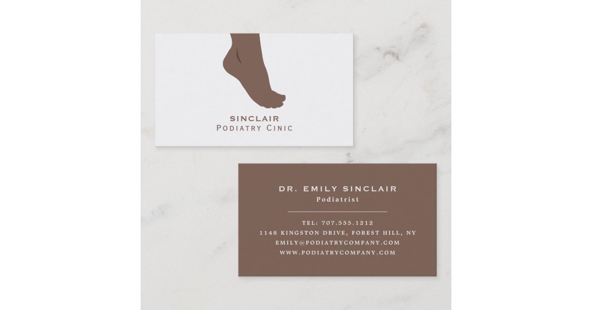 Foot Portrait, Podiatry Clinic, Podiatrist Business Card | Zazzle