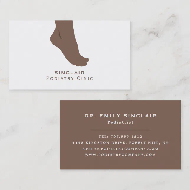 Foot Portrait, Podiatry Clinic, Podiatrist Business Card | Zazzle