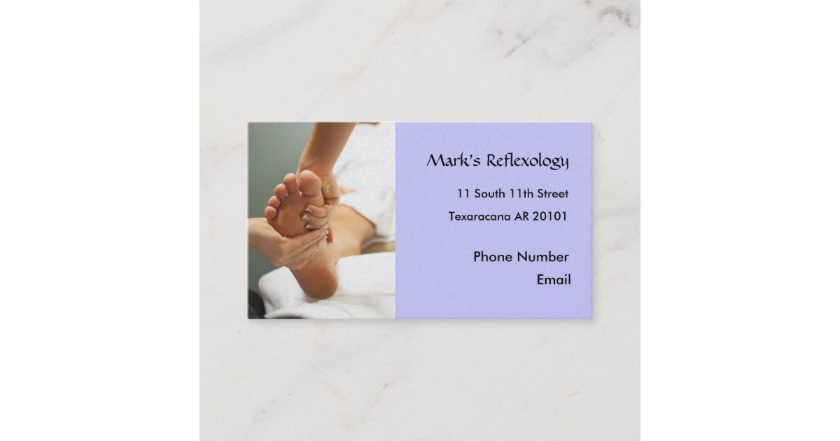 Foot Reflexology Photo business card | Zazzle