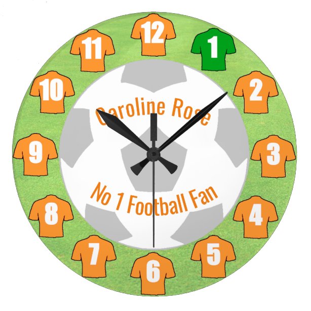 Football Wall Clocks | Zazzle UK