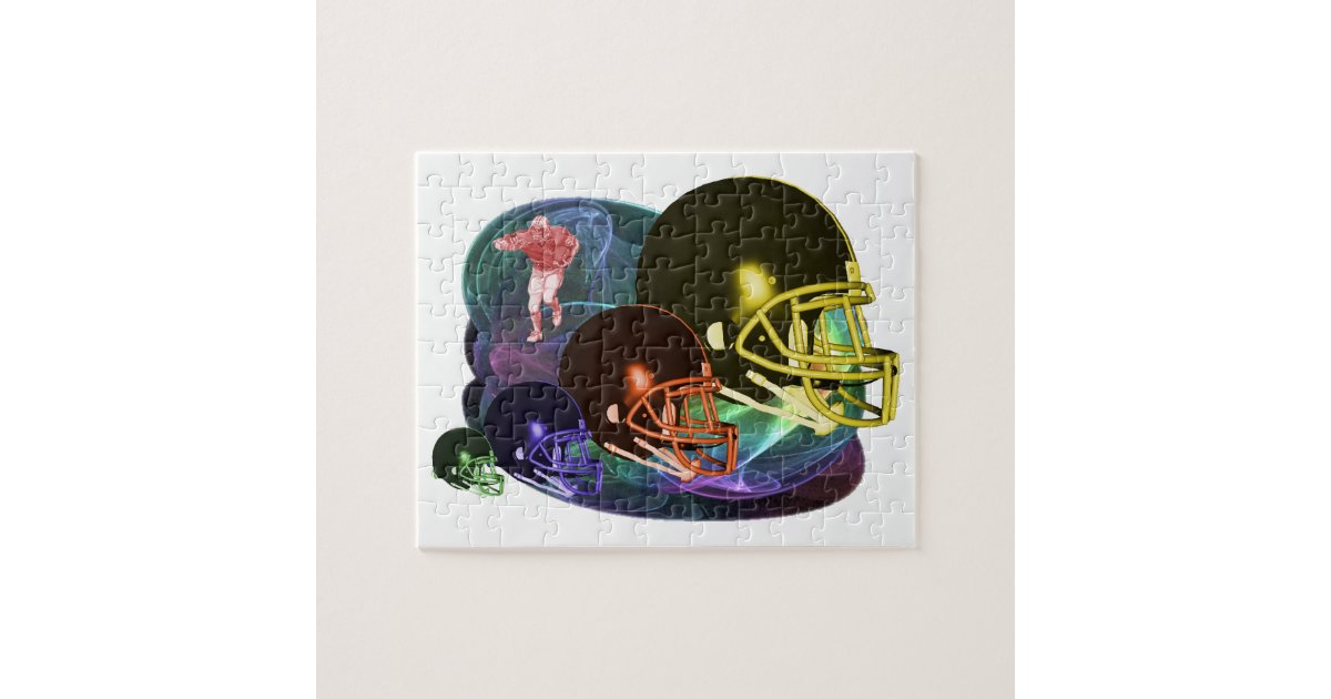 Football Helmets Puzzle(2) sizes Jigsaw Puzzle | Zazzle