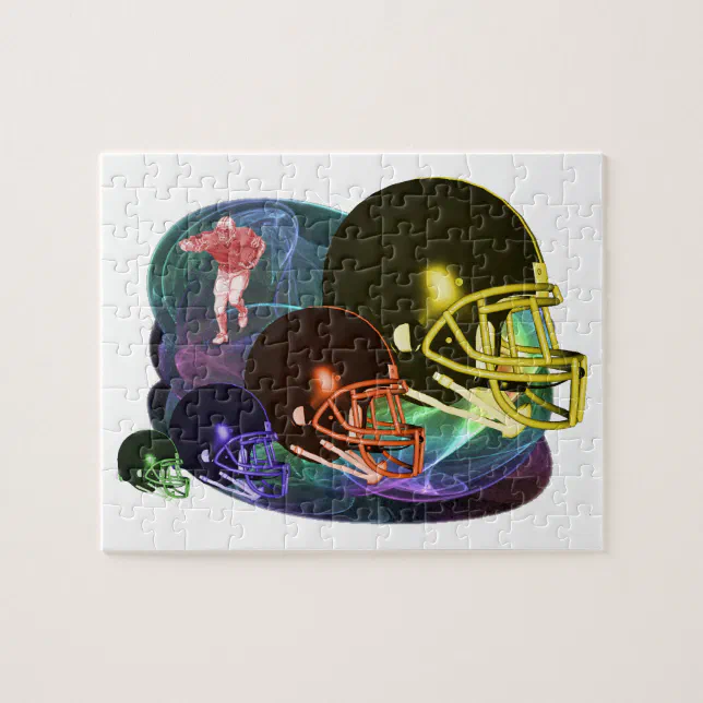 Football Helmets Puzzle(2) sizes Jigsaw Puzzle | Zazzle