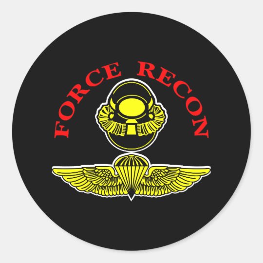 Force Recon Diver Jumpblack Classic Round Sticker | Zazzle.co.uk