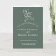 Forest Green Minimal Floral Wedding Invitation | Zazzle