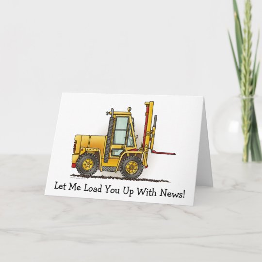 Forklift Truck Note Card | Zazzle.co.uk