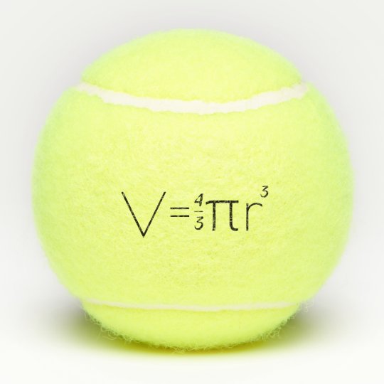 Formula for volume of a sphere tennis balls | Zazzle.co.uk
