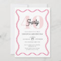 Fortieth Retro Wavy Borders 40th Birthday Invitation | Zazzle