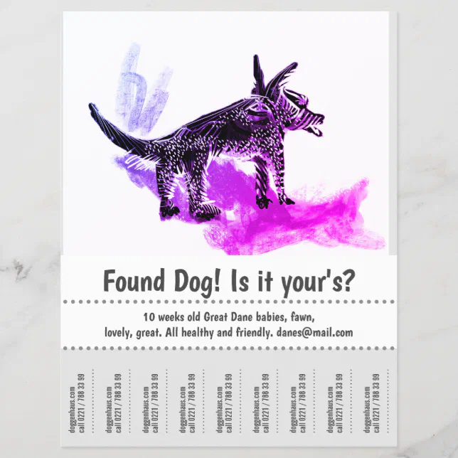 Found Dog Graphic Design Poster Flyer | Zazzle