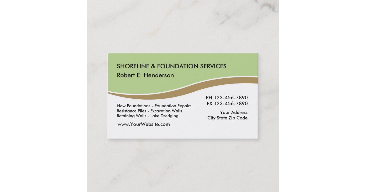 Foundation Services Business Card | Zazzle
