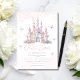 Four Ever Princess Birthday Fairytale Castle Girls Invitation | Zazzle