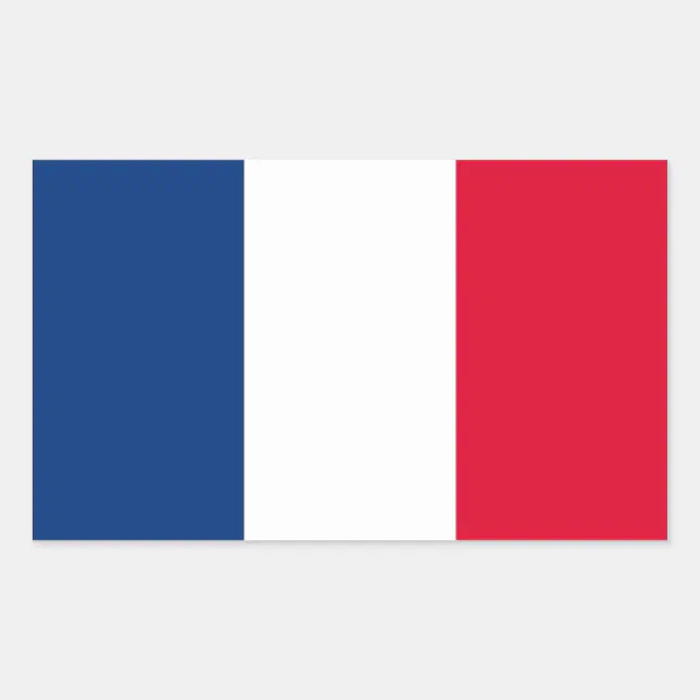 FOUR France National Flag Rectangular Sticker | Zazzle