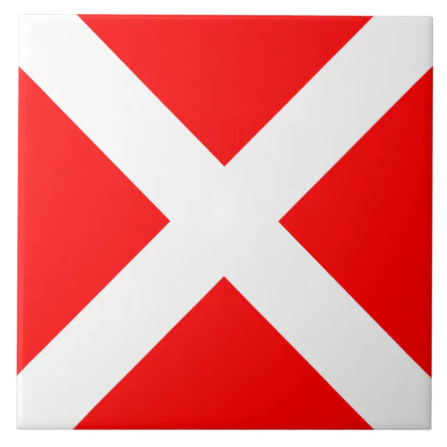 four maritime nautical alphabet number symbol flag tile | Zazzle