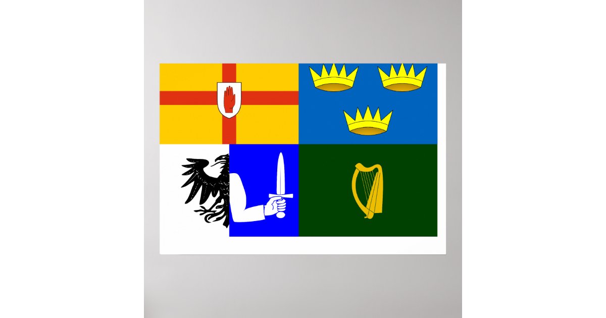 Four Provinces, Ireland flag Poster | Zazzle