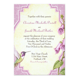 Hummingbird Wedding Invitations | Zazzle.co.uk