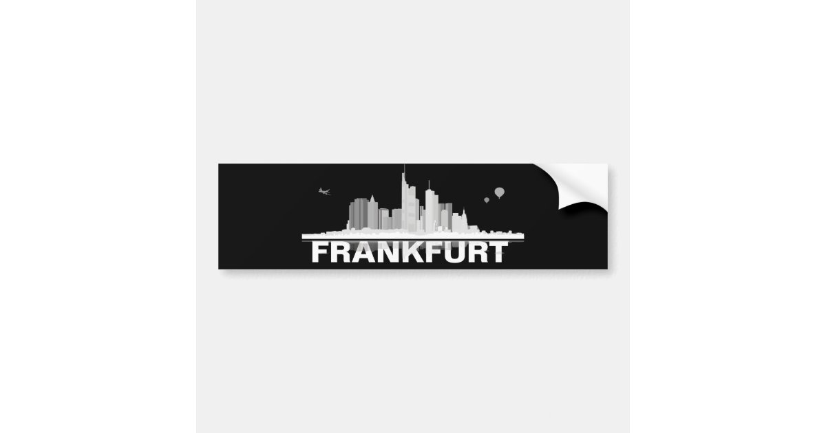 Frankfurt City Skyline Autosticker / Sticker | Zazzle
