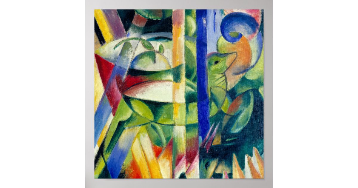 Franz Marc Famous Painting Little Mountain Goats Poster | Zazzle