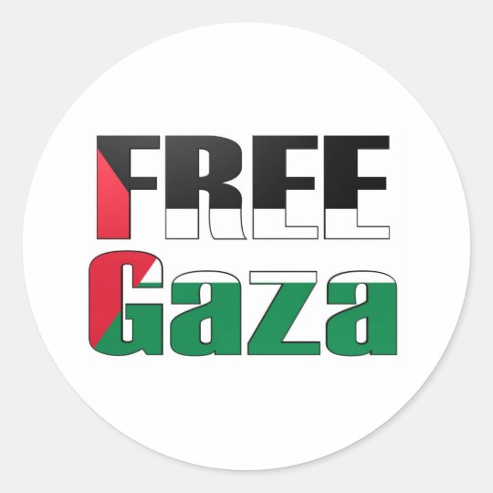 Free Gaza Classic Round Sticker | Zazzle.co.uk
