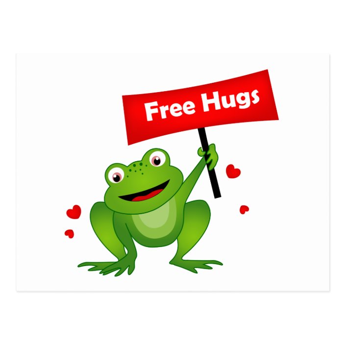 free hugs cute frog postcard | Zazzle.co.uk