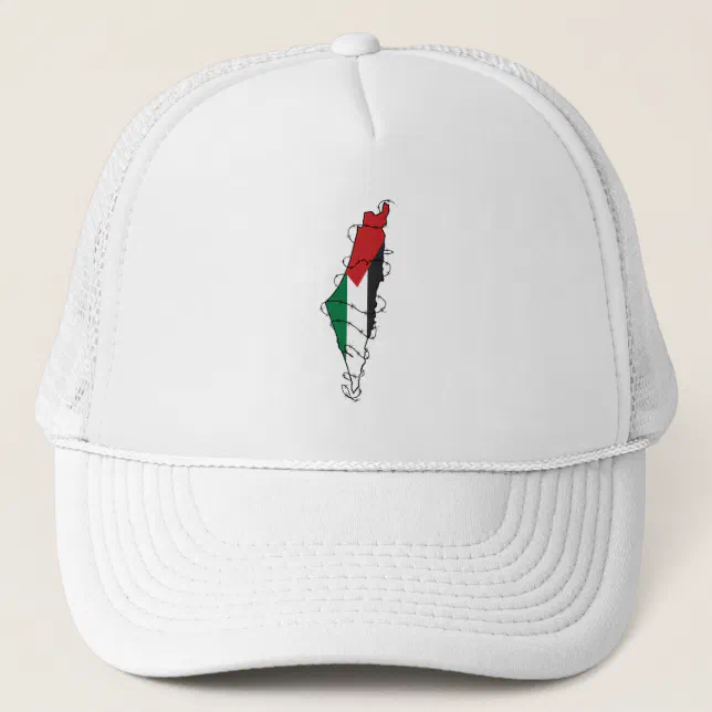 Free Palestine Barbed Wire Map Palestinian Freedom Trucker Hat | Zazzle