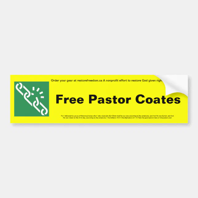 Free Pastor Coates Bumper Sticker | Zazzle