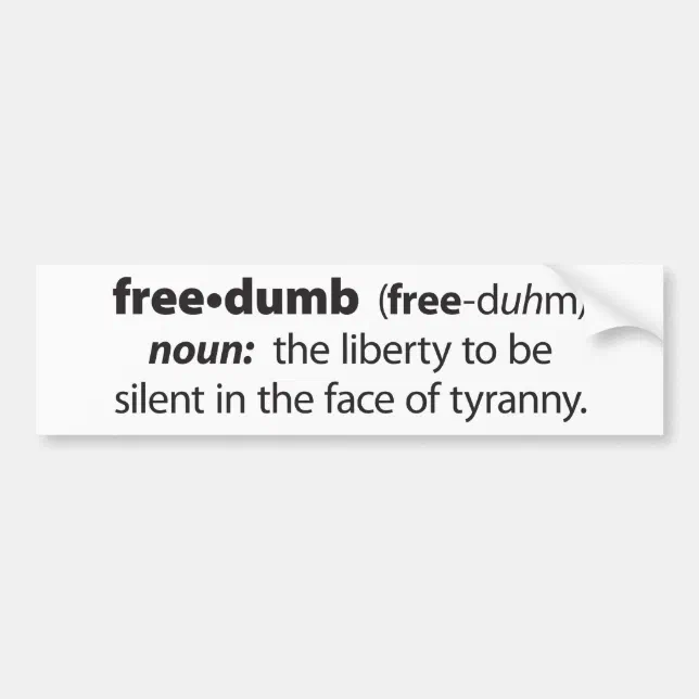 Freedumb Bumper Sticker | Zazzle