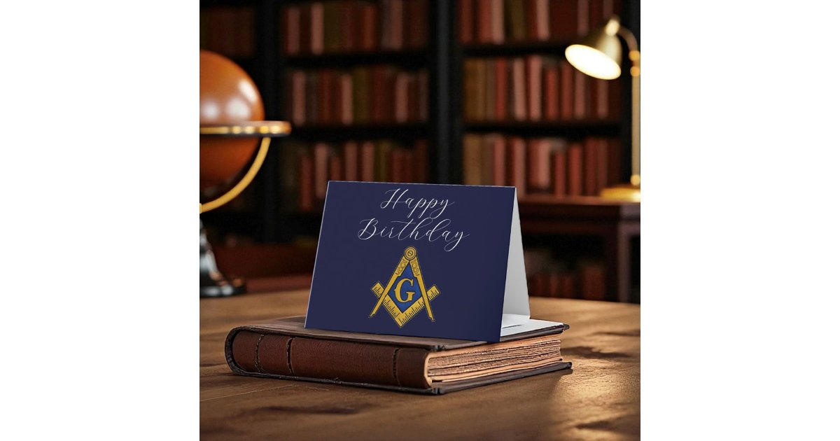 Freemason Masonic Mason Freemason Birthday Thank You Card | Zazzle