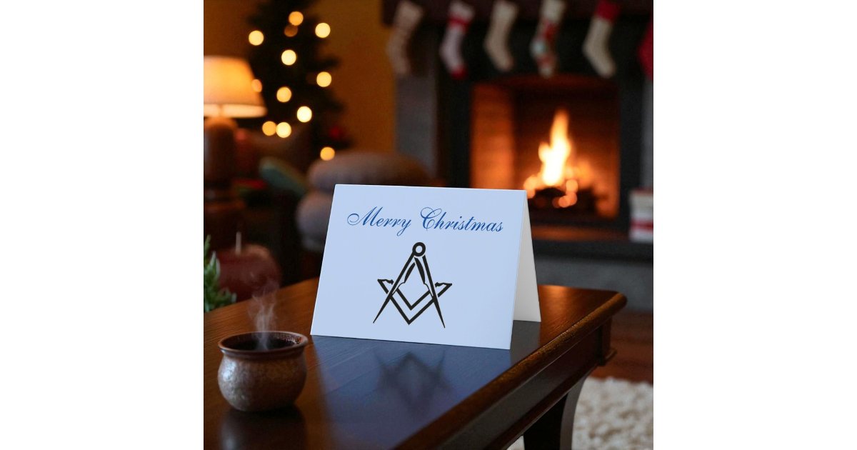 Freemason Masonic Mason Freemason Christmas Thank You Card | Zazzle