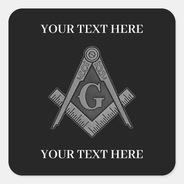 Freemason Square and Compass Masonic Masonry Sticker | Zazzle