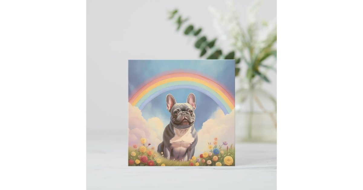 French Bulldog Frenchie Rainbow Bridge Custom Name | Zazzle
