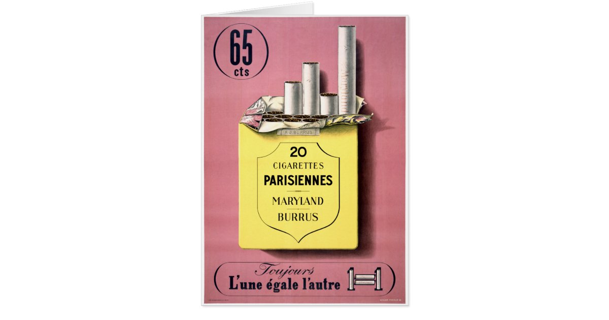French Cigarettes Vintage Poster Restored | Zazzle