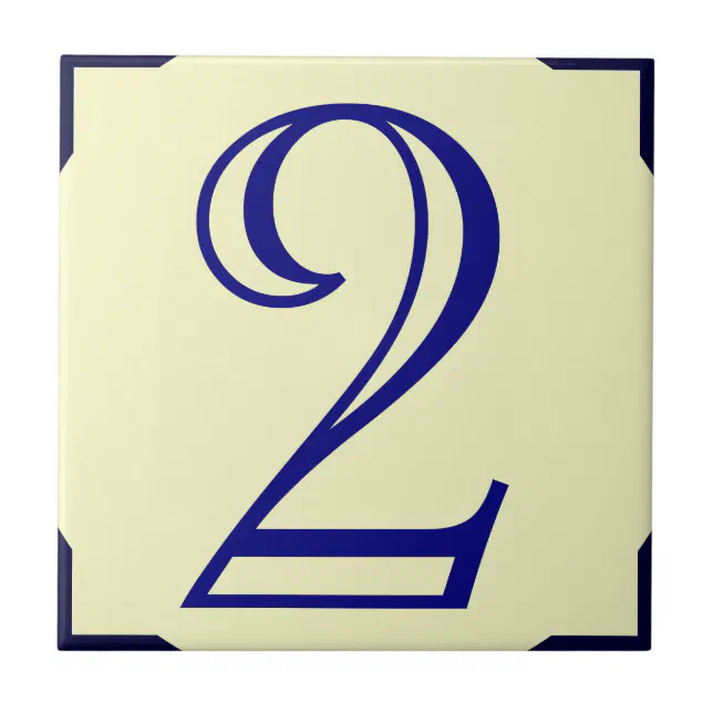 French Style House Numbers 2, edit text Tile | Zazzle
