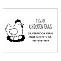 Fresh Chicken Eggs Farm Address Large Rubber Stamp | Zazzle