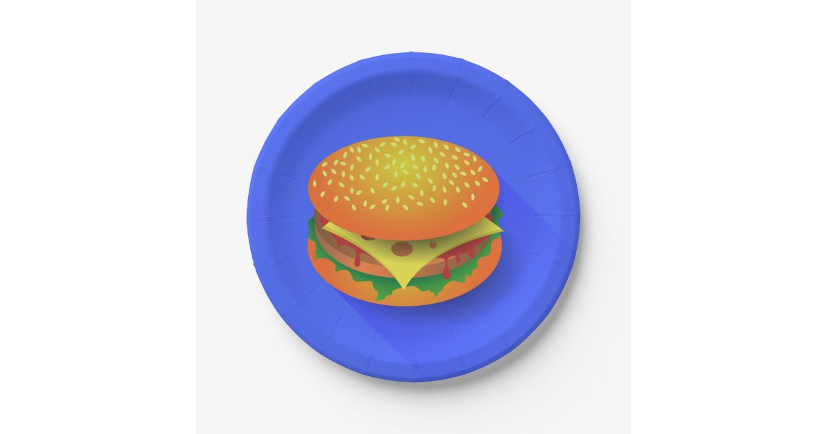 Fresh Hamburger Paper Plates | Zazzle