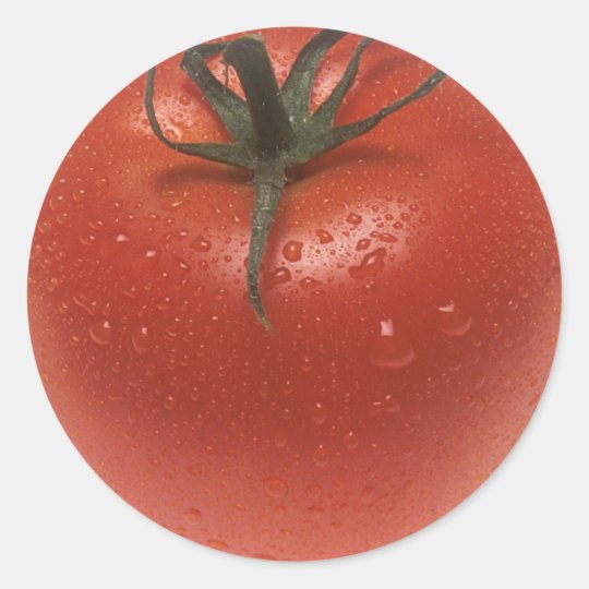 Fresh Tomato Classic Round Sticker | Zazzle.co.uk