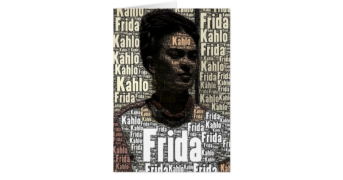 Frida Kahlo Lettering Portrait | Zazzle