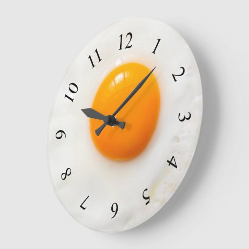 fried egg kitchen Wall Clock | Zazzle