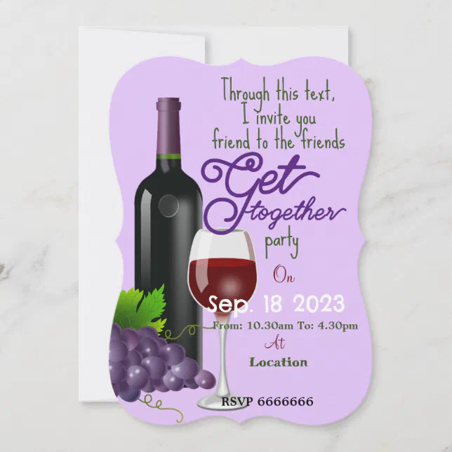 Friends get together invitation | Zazzle