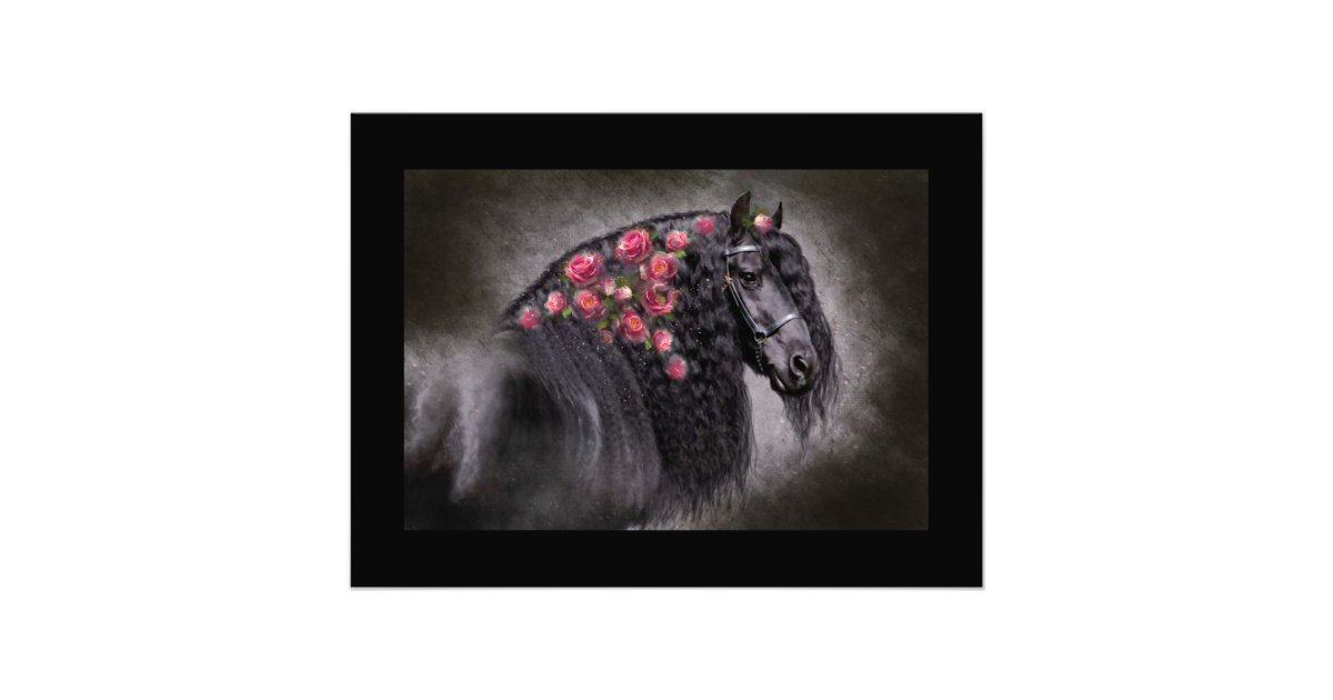 Friesian Portrait - Poster | Zazzle