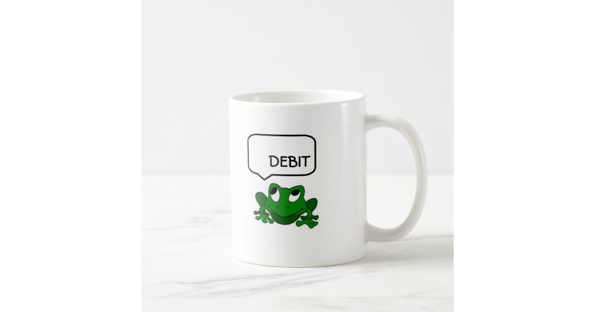 Frog Debit or Credit Mug | Zazzle