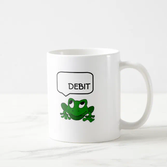 Frog Debit or Credit Mug | Zazzle