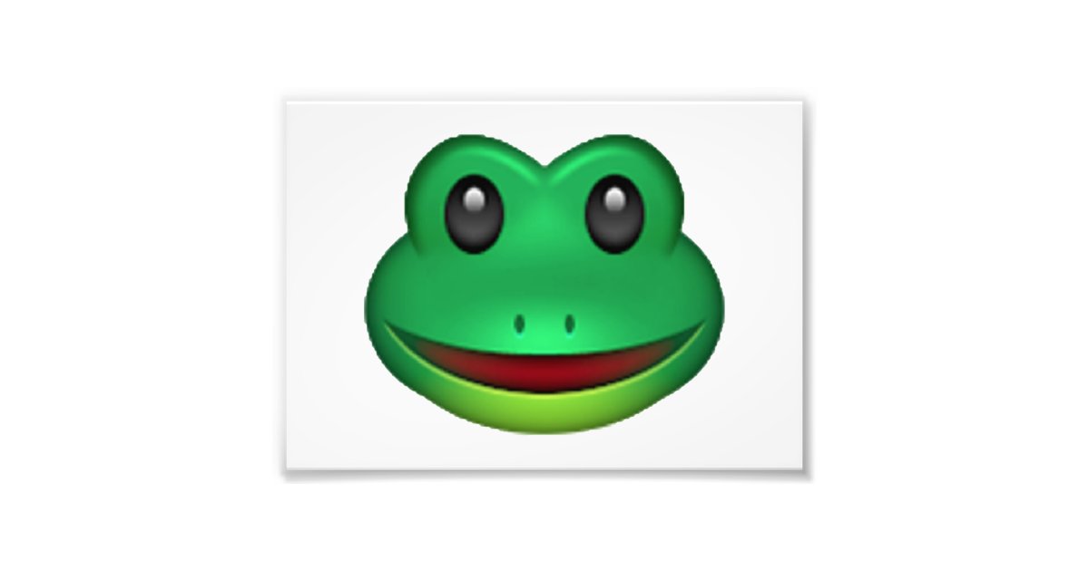 Frog - Emoji Photo Print | Zazzle
