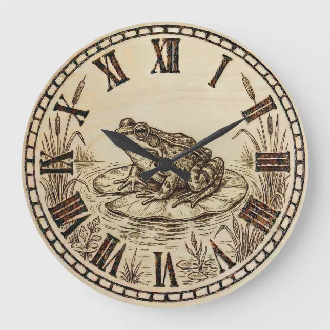 Frog Wooden Wall Clock | Zazzle