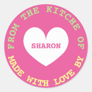 Baked With Love Stickers & Labels | Zazzle UK
