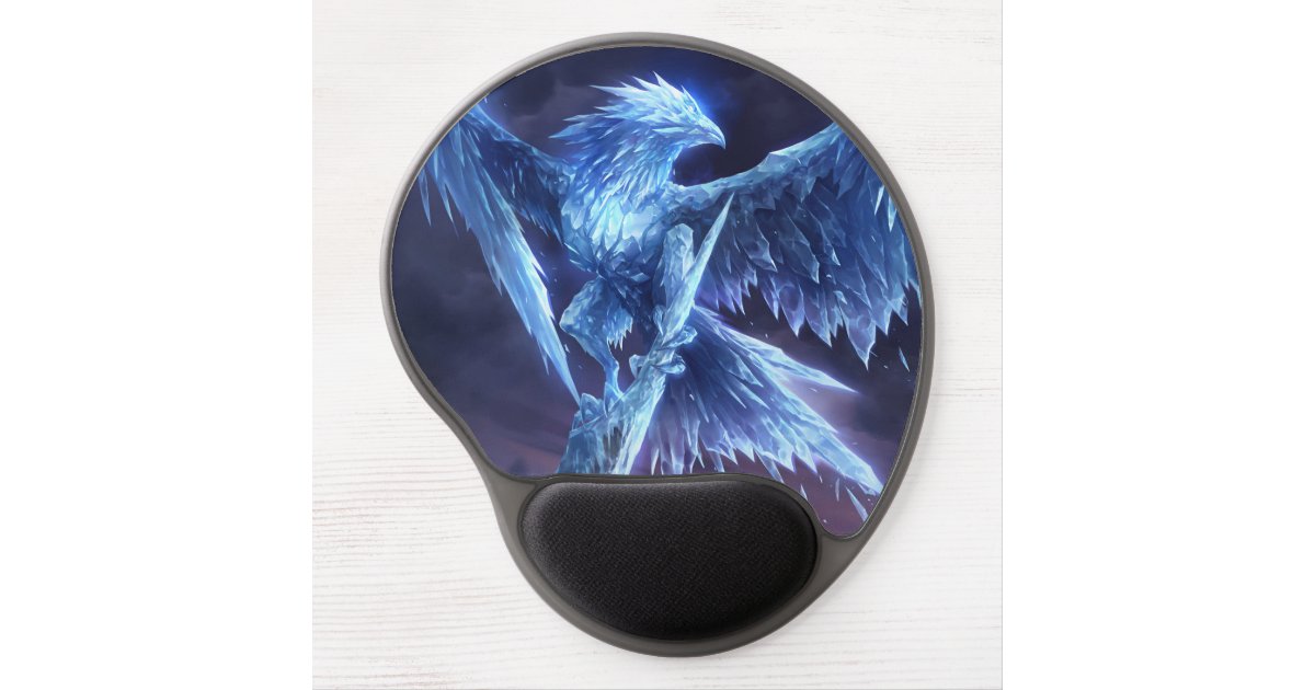 Frost Dragon Gaming Gel Mousepad | Customisable Gel Mouse Mat | Zazzle