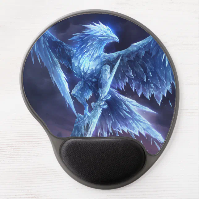 Frost Dragon Gaming Gel Mousepad | Customisable Gel Mouse Mat | Zazzle