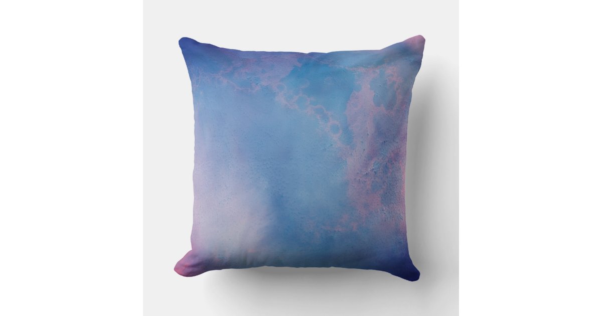 Frothy Blue Magenta Abstract Modern Watercolor Cushion | Zazzle