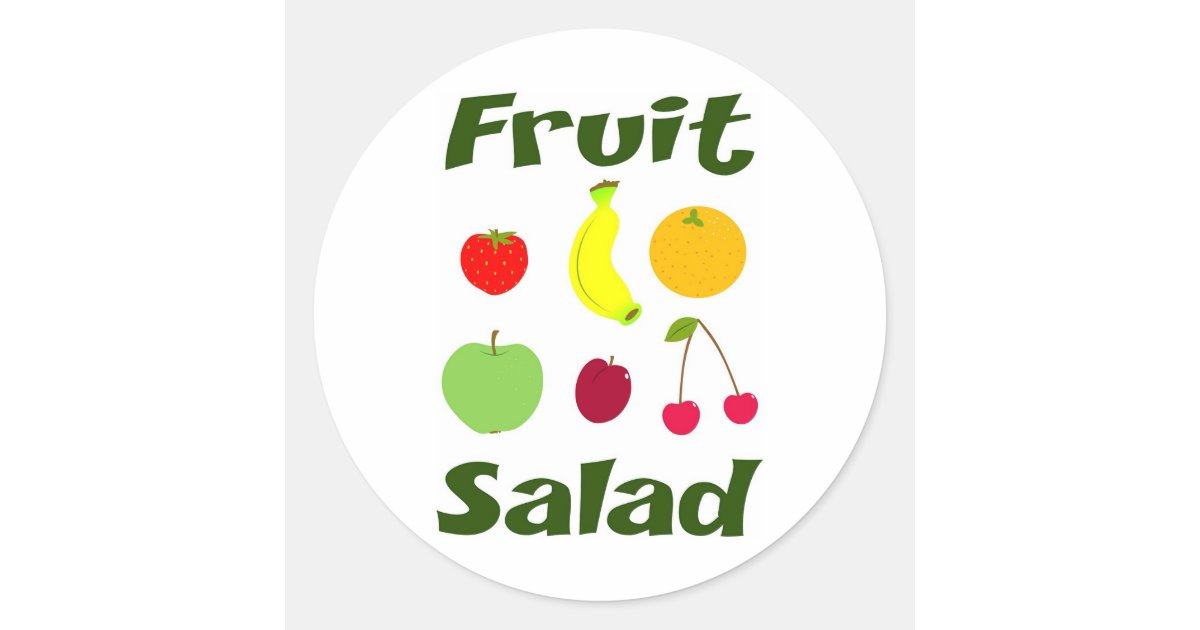 Fruit Salad Classic Round Sticker | Zazzle